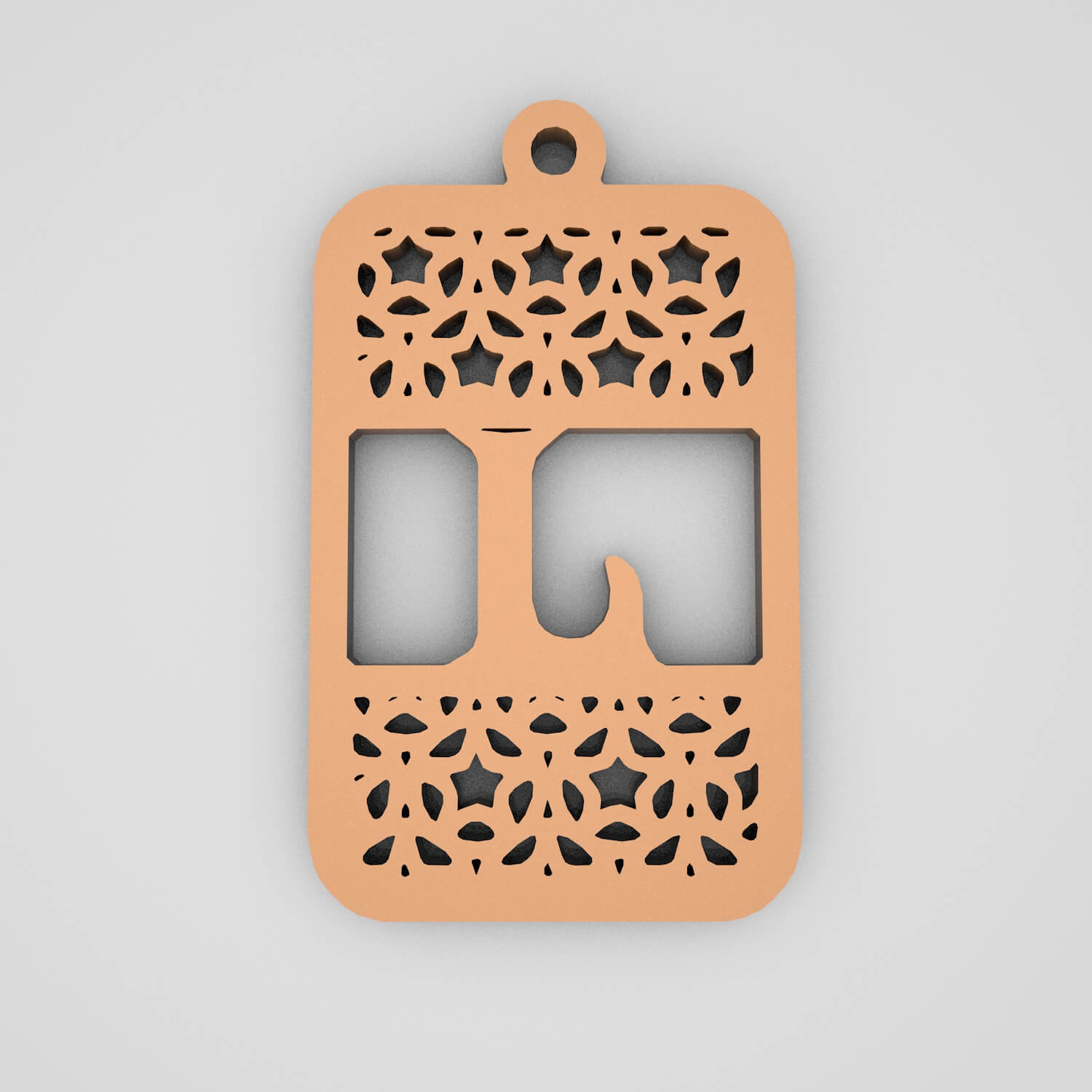 L Rectangle Split Monogram Keychain - 3D Model by pk3dstore