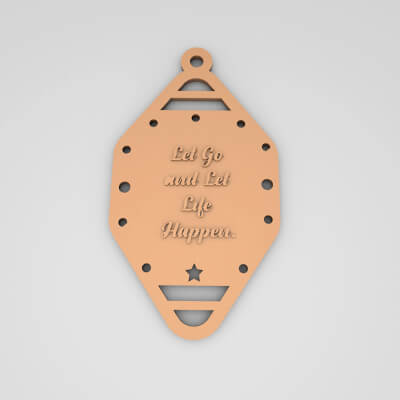 Let Go and Let Life Happen Cute Keychain - 3D Print Model by pk3dstore
