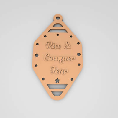 Rise and Conquer Fear Cute Keychain - 3D Model by pk3dstore