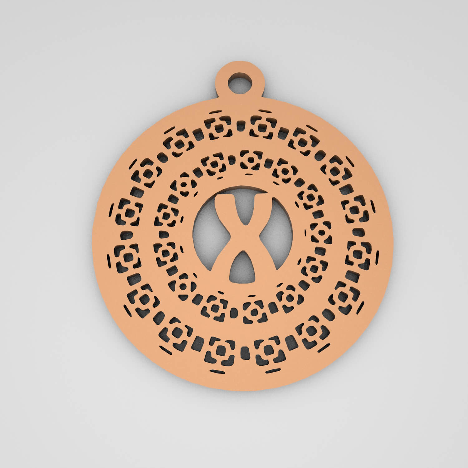 X Monogram Cute Keychain - 3D Print Model by pk3dstore