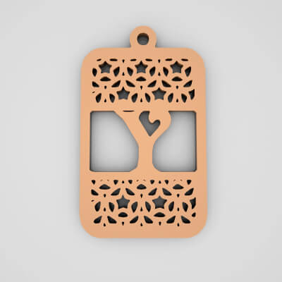 Y Rectangle Split Monogram Keychain - 3D Print Model by pk3dstore