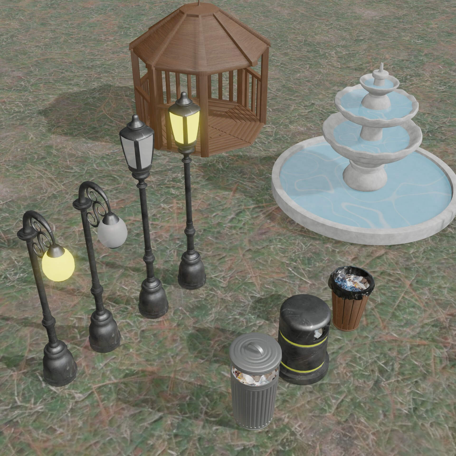 Small Park Assets Collection - Daz Content by player11en