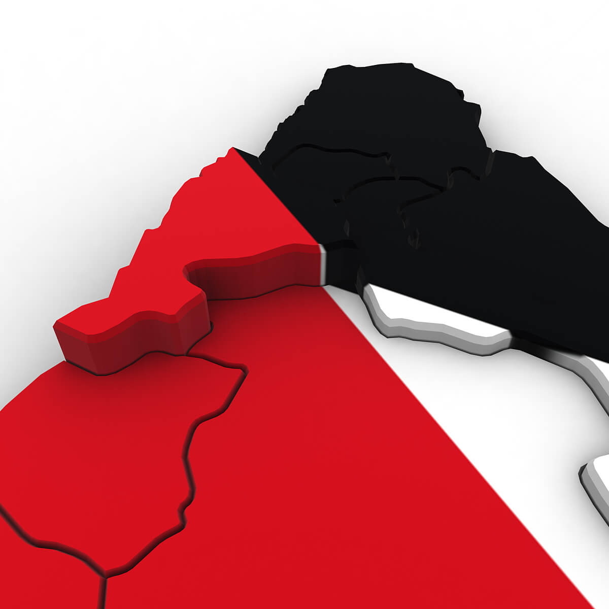 3D Political Map of Jordan by Plutonius3d