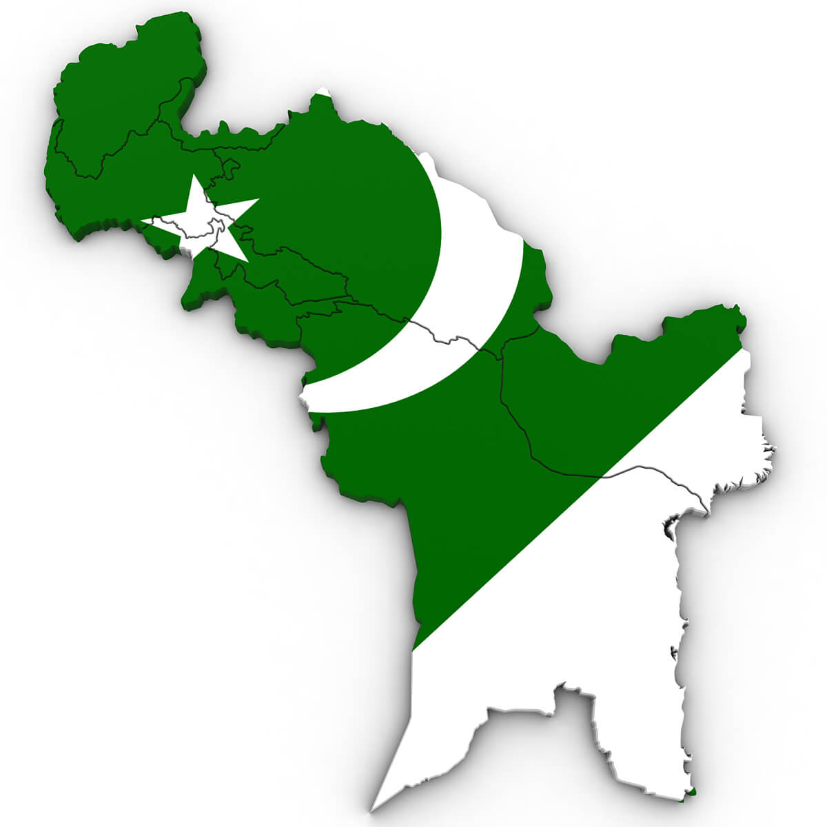 3D Political Map of Pakistan by Plutonius3d