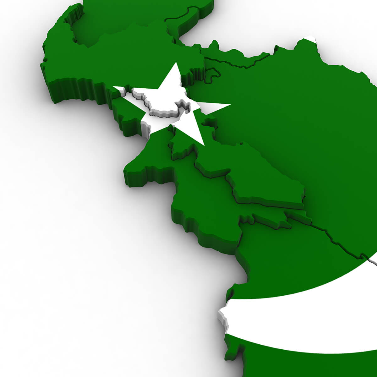 3D Political Map of Pakistan by Plutonius3d