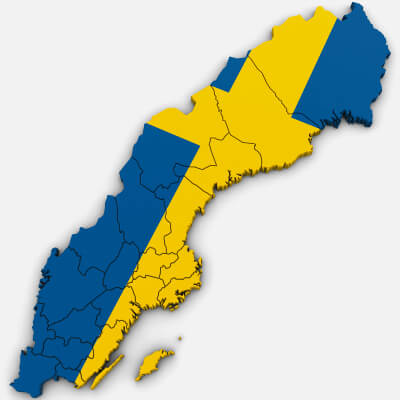 3D Political Map of Sweden by Plutonius3d