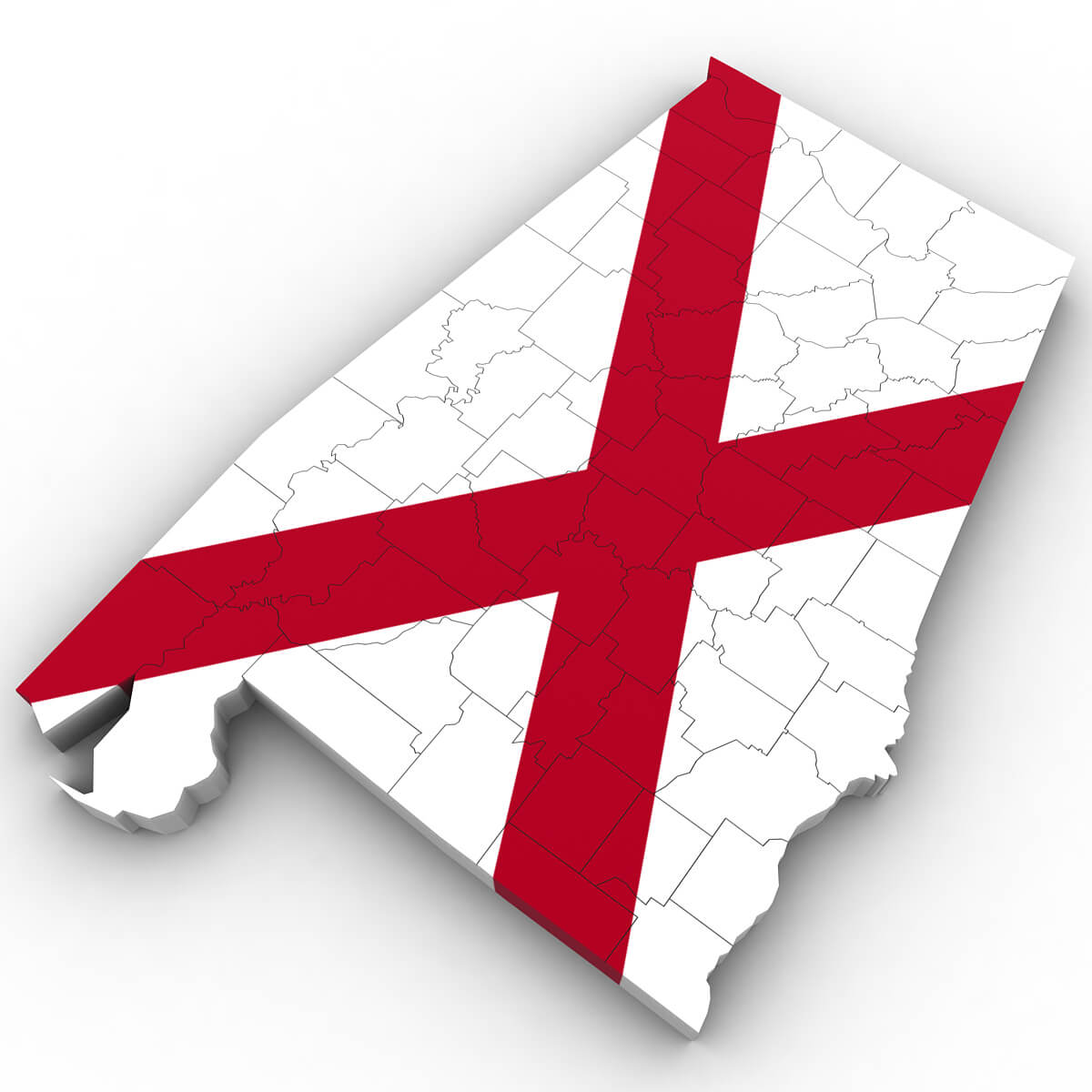 Alabama Political Map - 3D Model by Plutonius3d