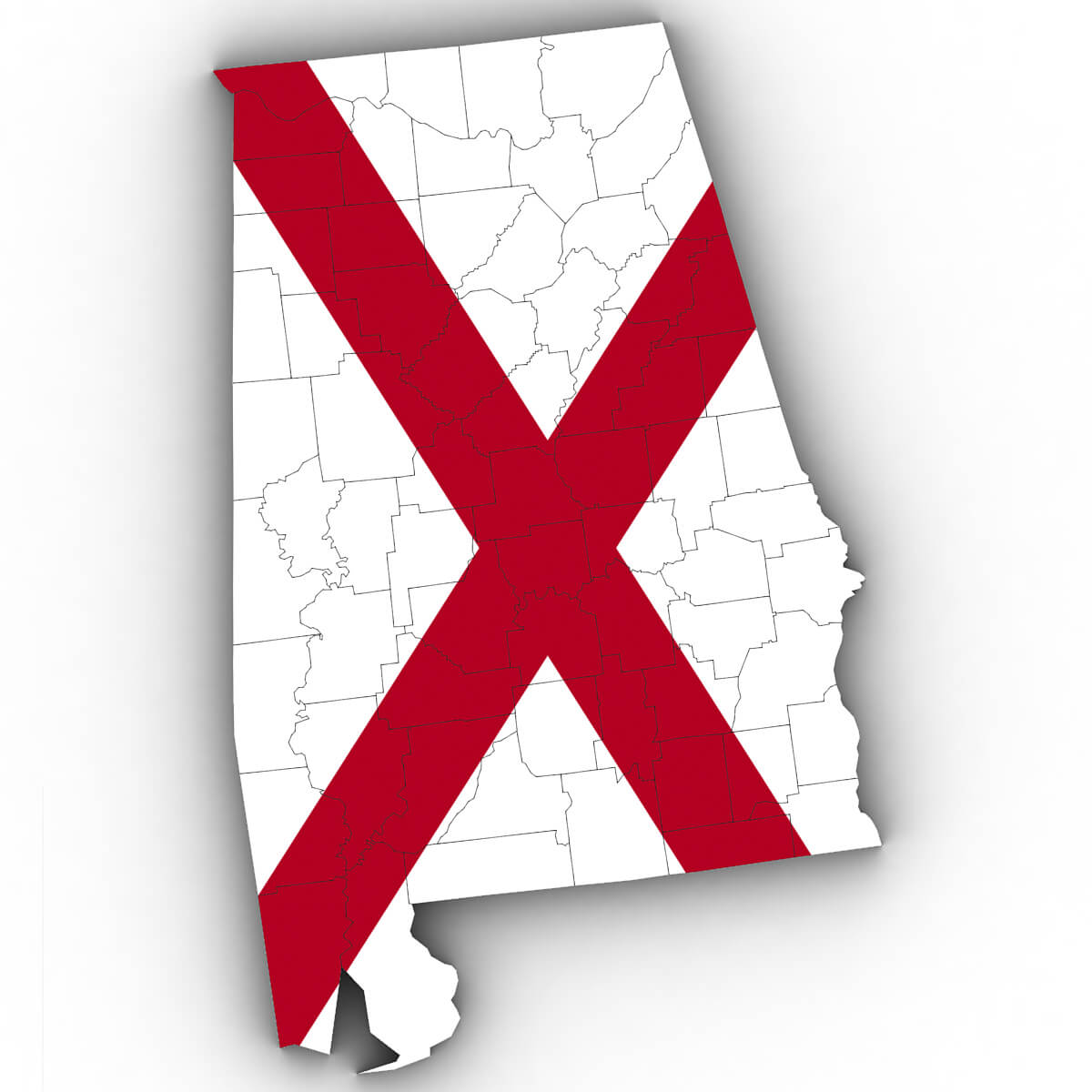 Alabama Political Map - 3D Model by Plutonius3d