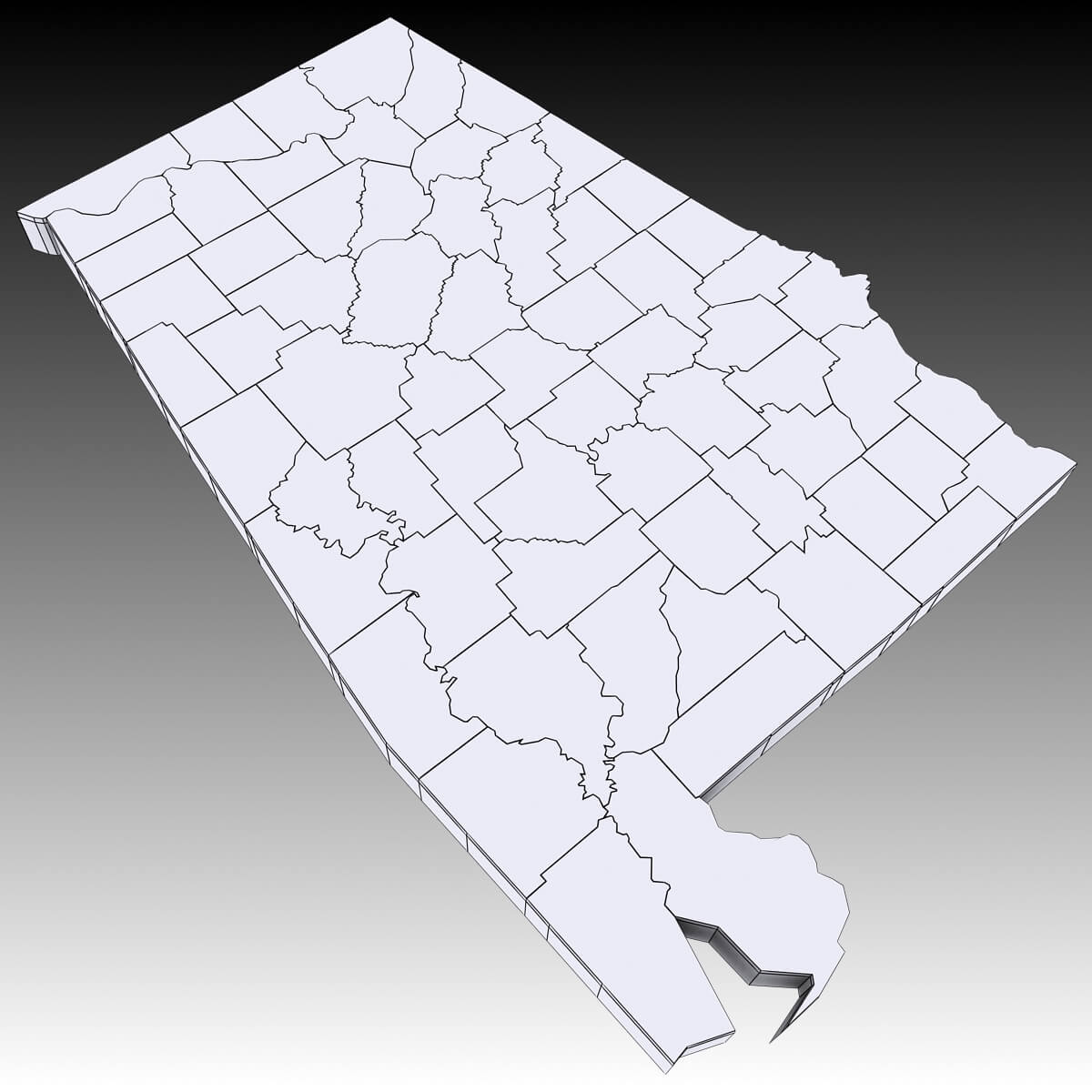 Alabama Political Map - 3D Model by Plutonius3d