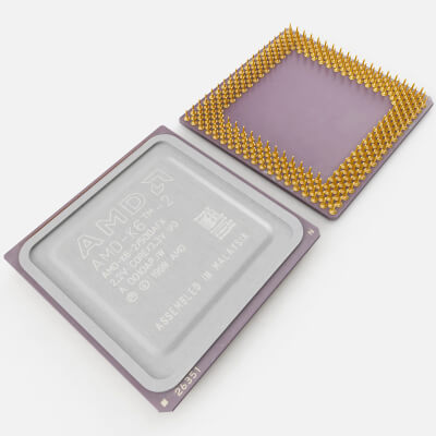 AMD K6-2 CPU 3D Model by Plutonius3d
