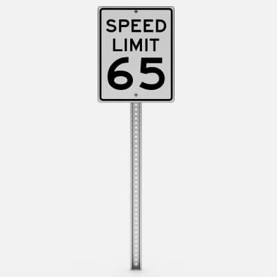 American Speed Limit Sign - 3D Model by Plutonius3d