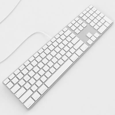 Apple Wired Keyboard - 3D Model by Plutonius3d