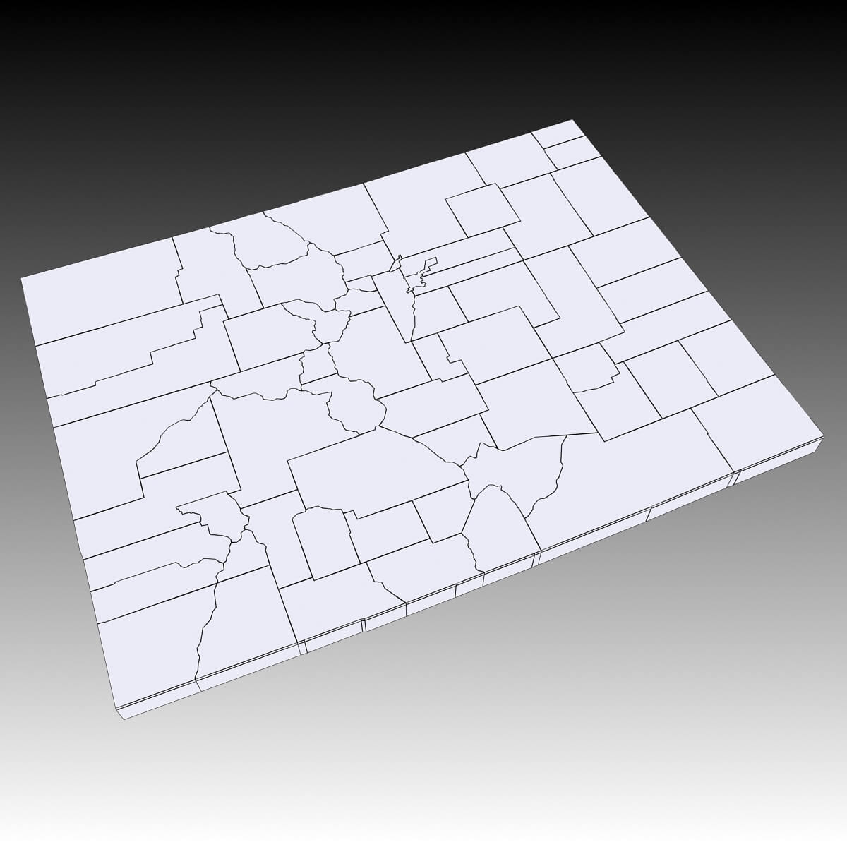 Colorado Political Map - 3D Model by Plutonius3d