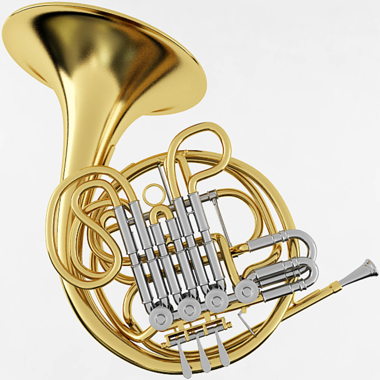 French Horn Musical Instrument - 3D Model by Plutonius3d