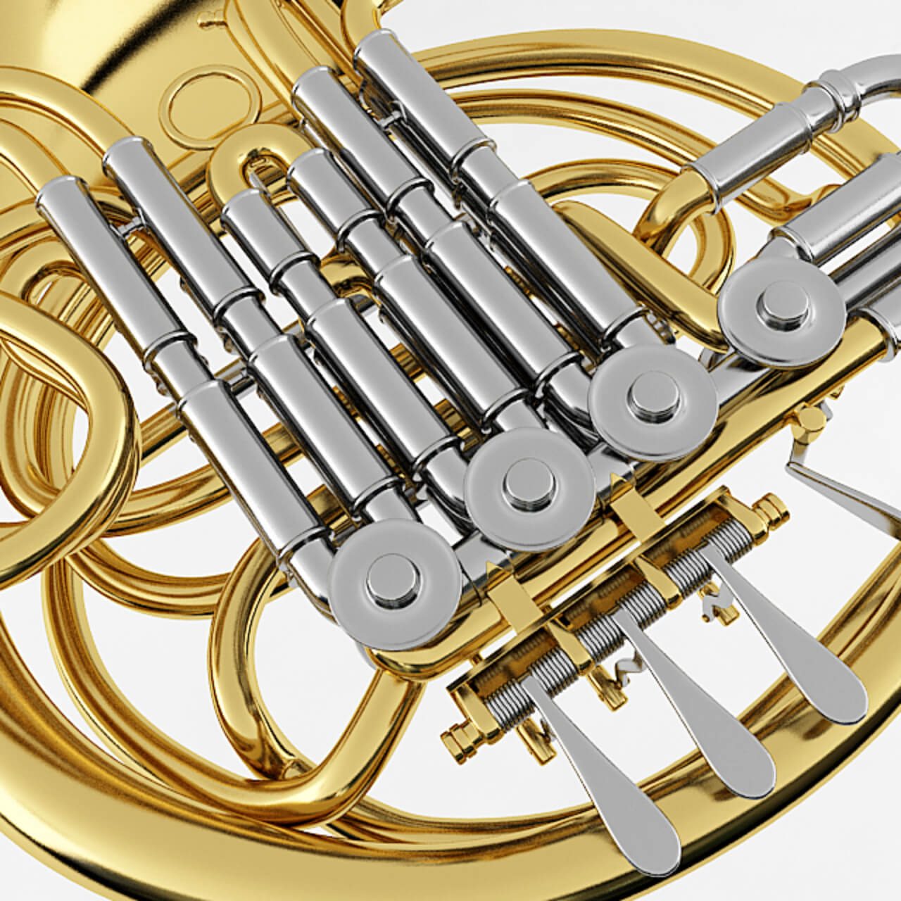 French Horn Musical Instrument - 3D Model by Plutonius3d