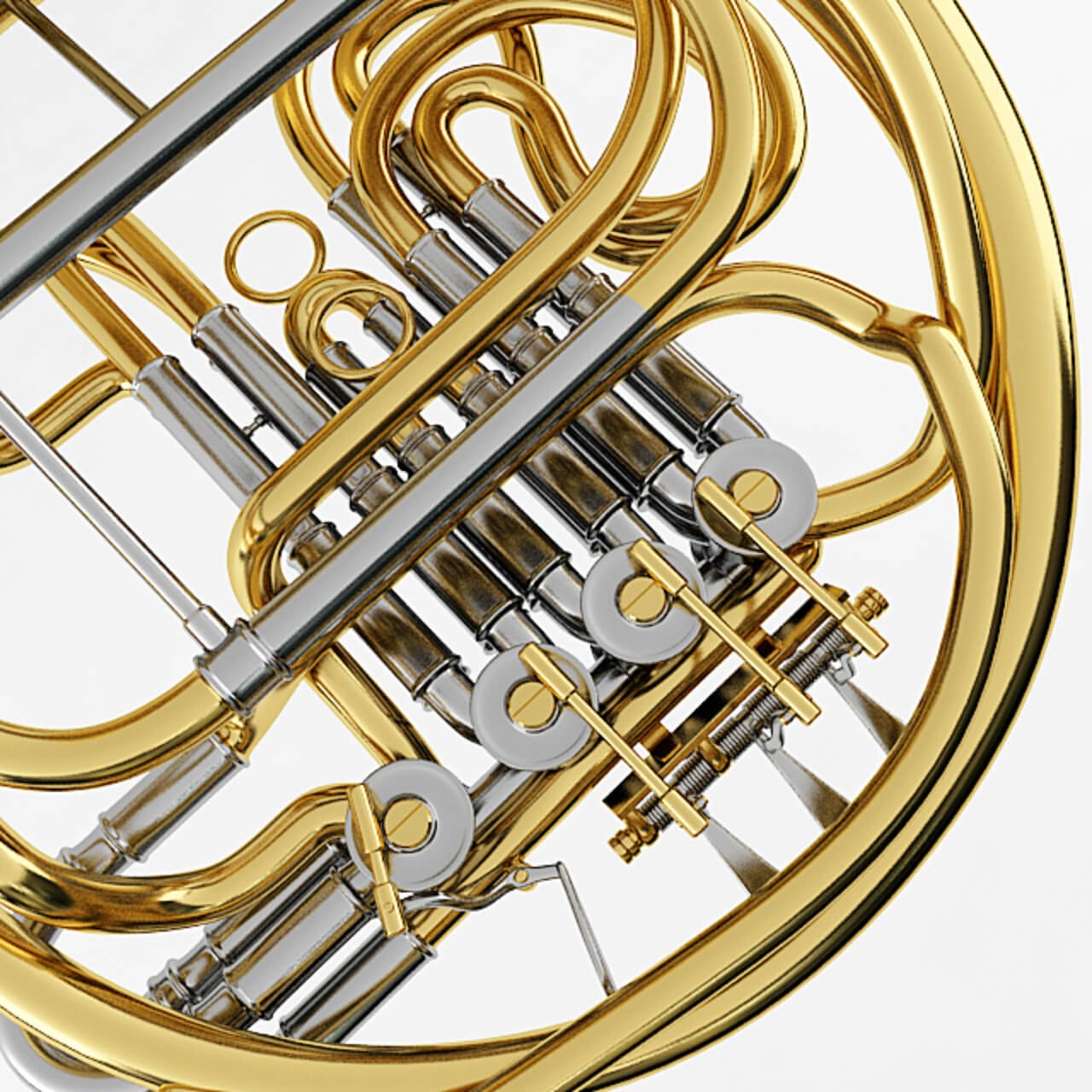 French Horn Musical Instrument - 3D Model by Plutonius3d