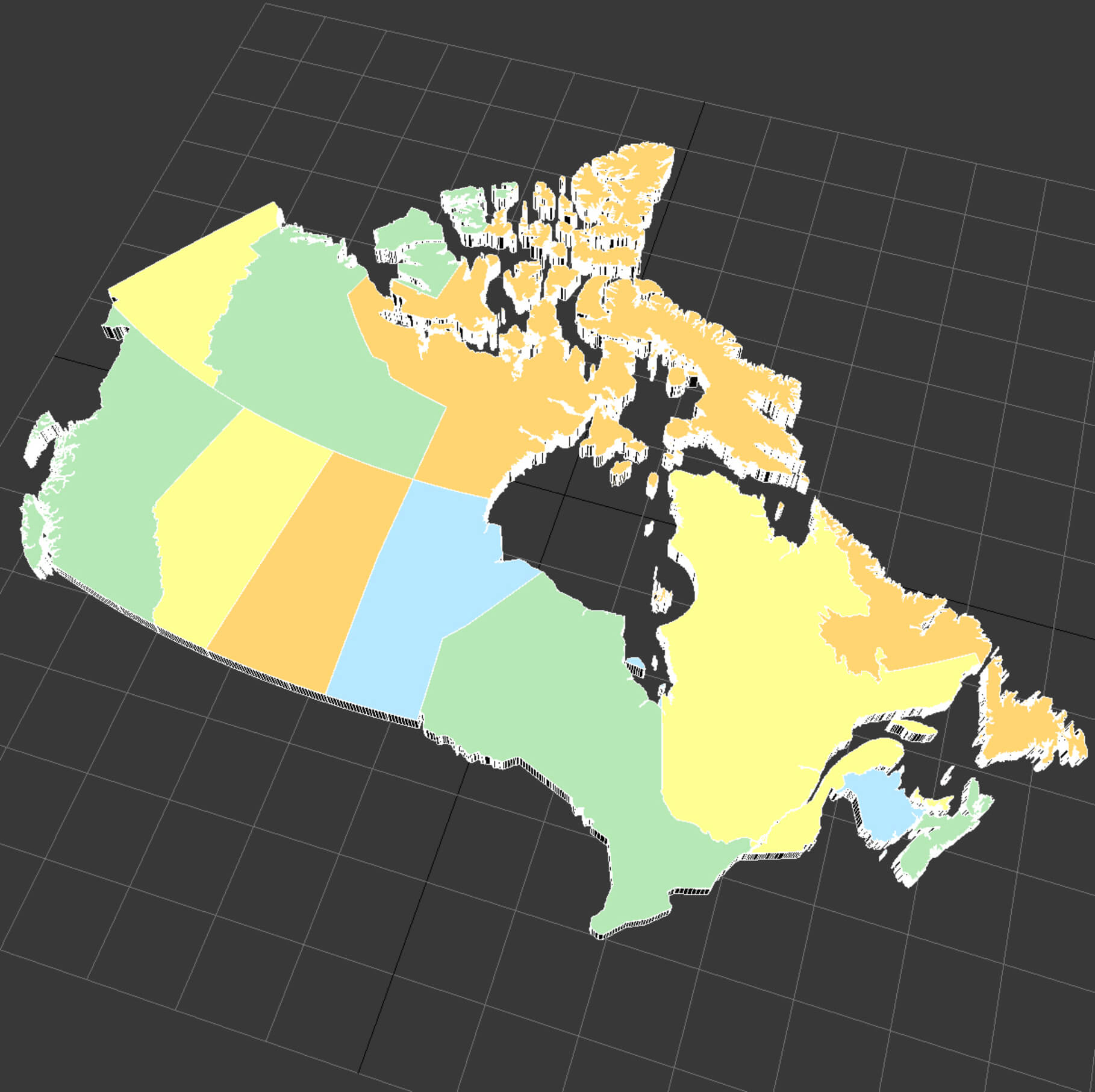 Map of Canada - 3D Model by Plutonius3d