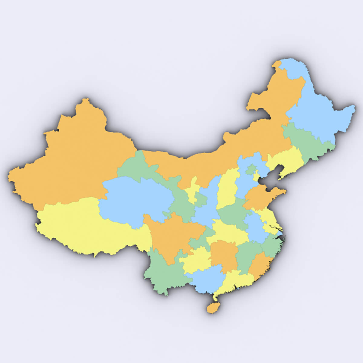 Map of China - 3D Model by Plutonius3d