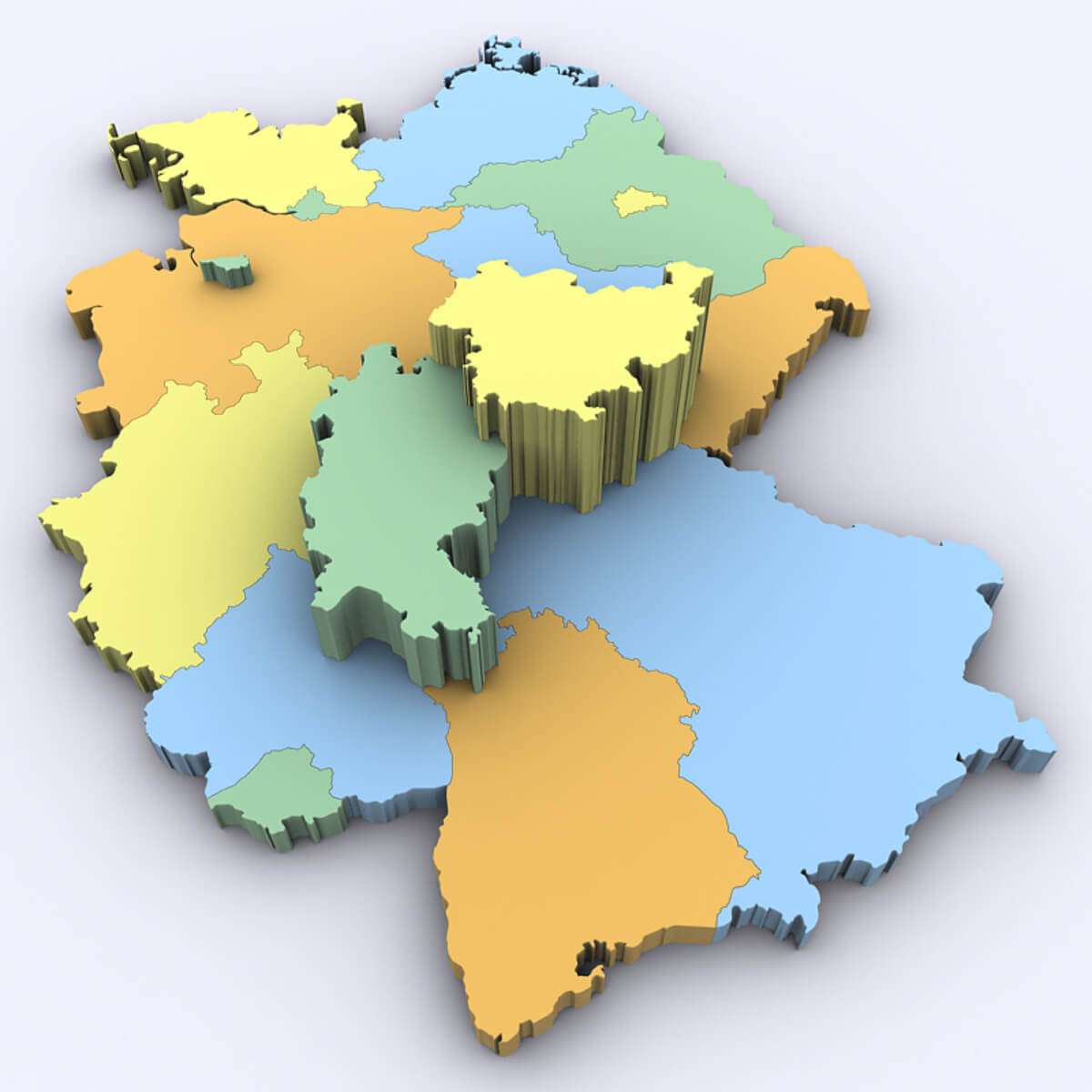 Map of Germany - 3D Model by Plutonius3d