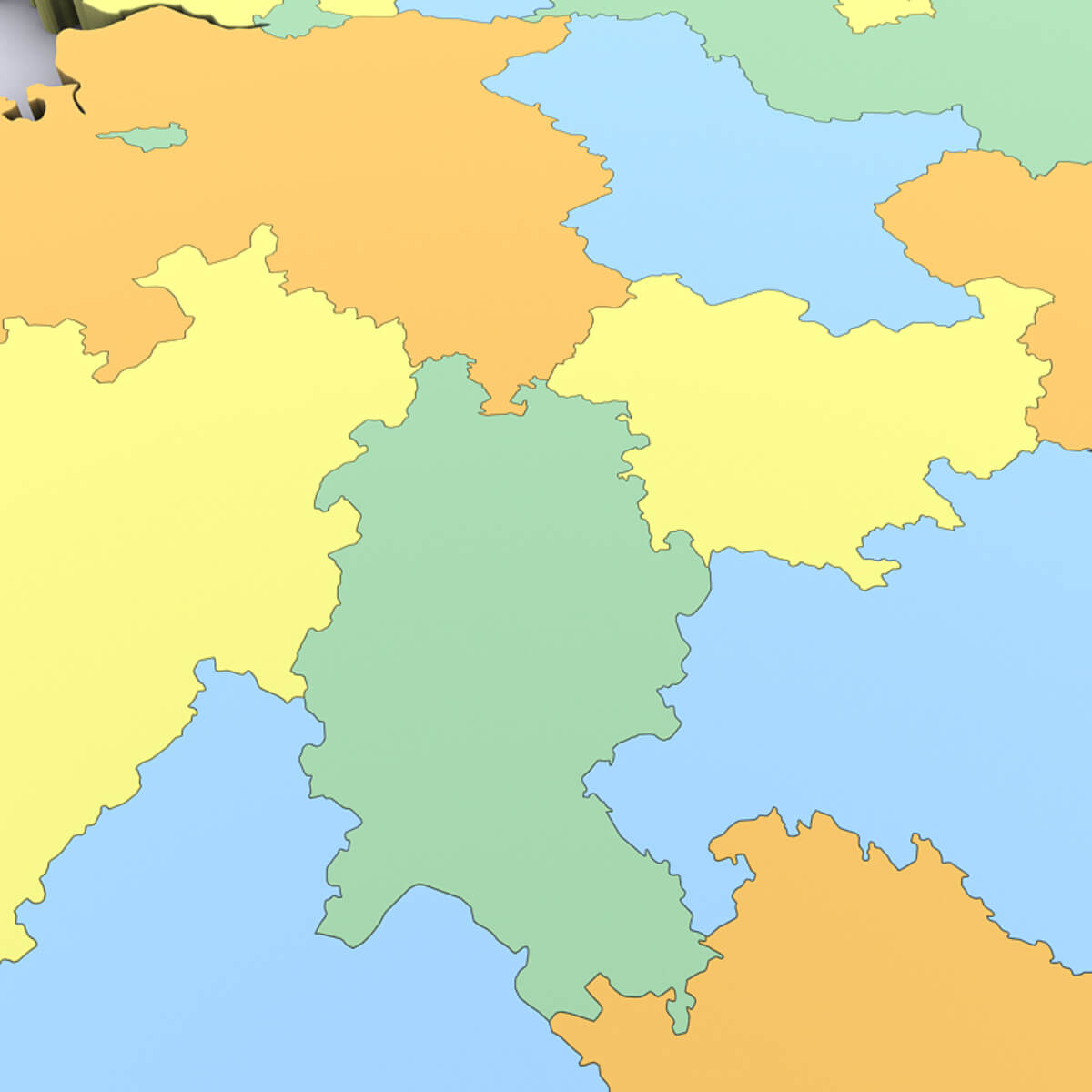 Map of Germany - 3D Model by Plutonius3d