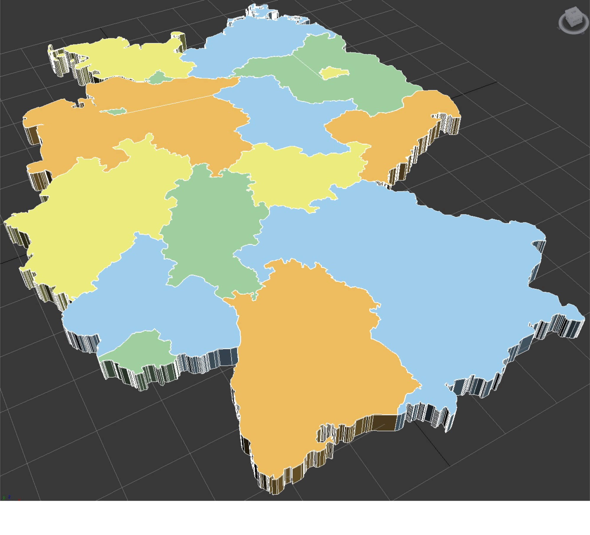 Map of Germany - 3D Model by Plutonius3d