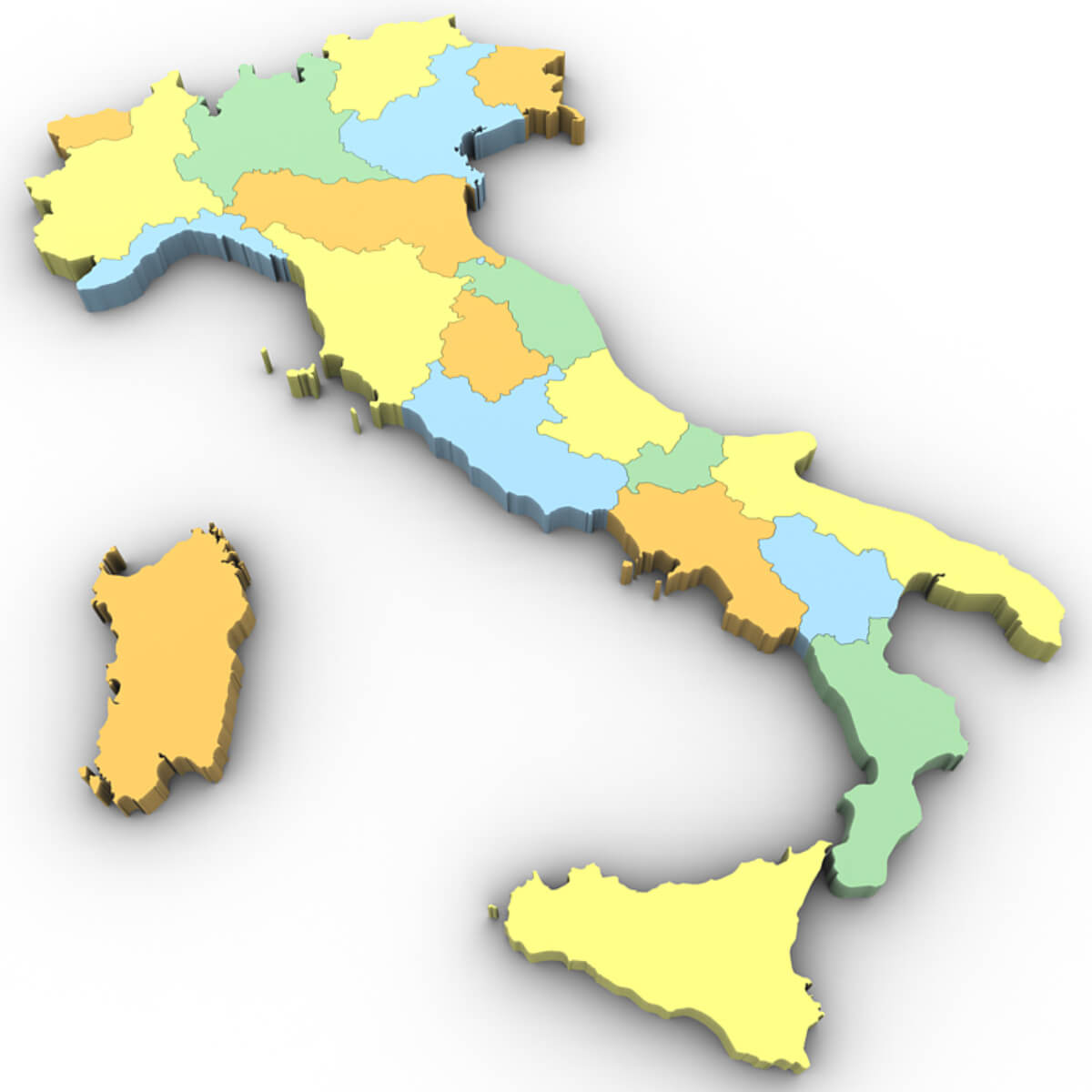 Map of Italy - 3D Model by Plutonius3d