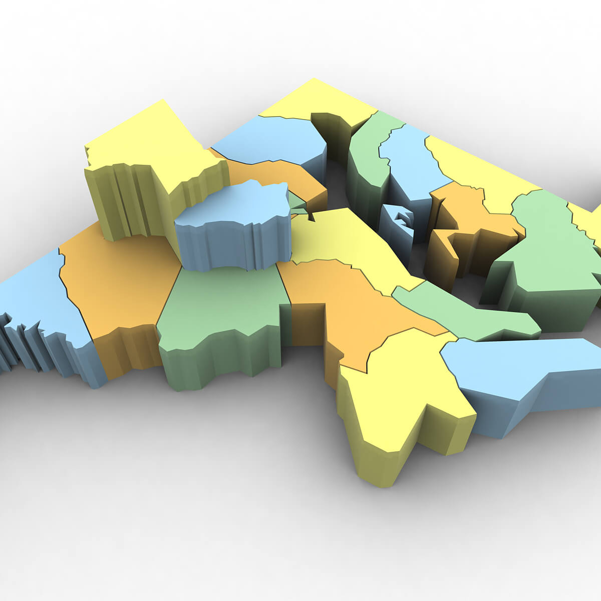 Maryland Political Map - 3D Model by Plutonius3d