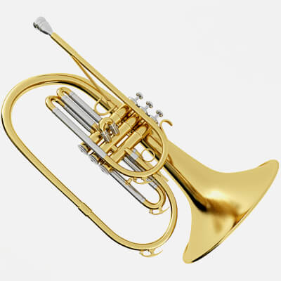 Mellophone Musical Instrument - 3D Model by Plutonius3d