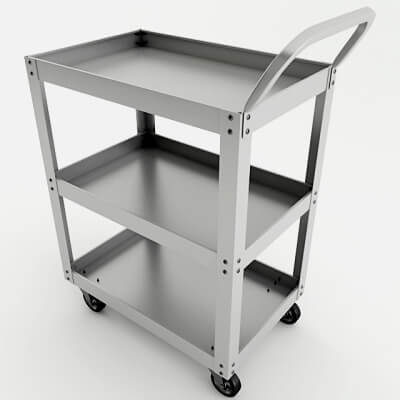 Metal Cart Industrial - 3D Model by Plutonius3d
