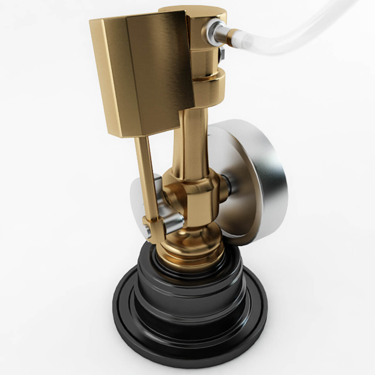 Miniature Wobble Steam Engine - 3D Model by Plutonius3d