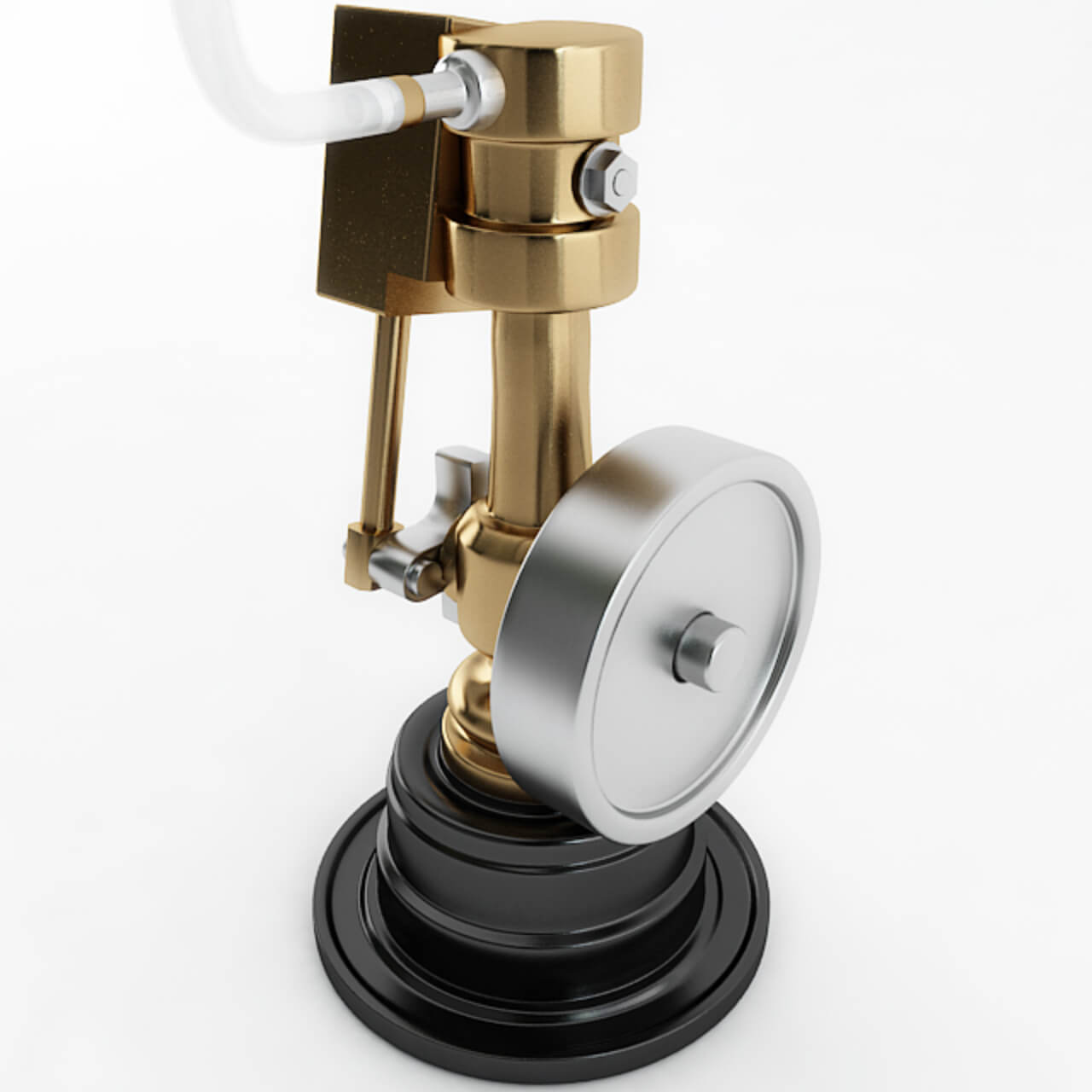 Miniature Wobble Steam Engine - 3D Model by Plutonius3d