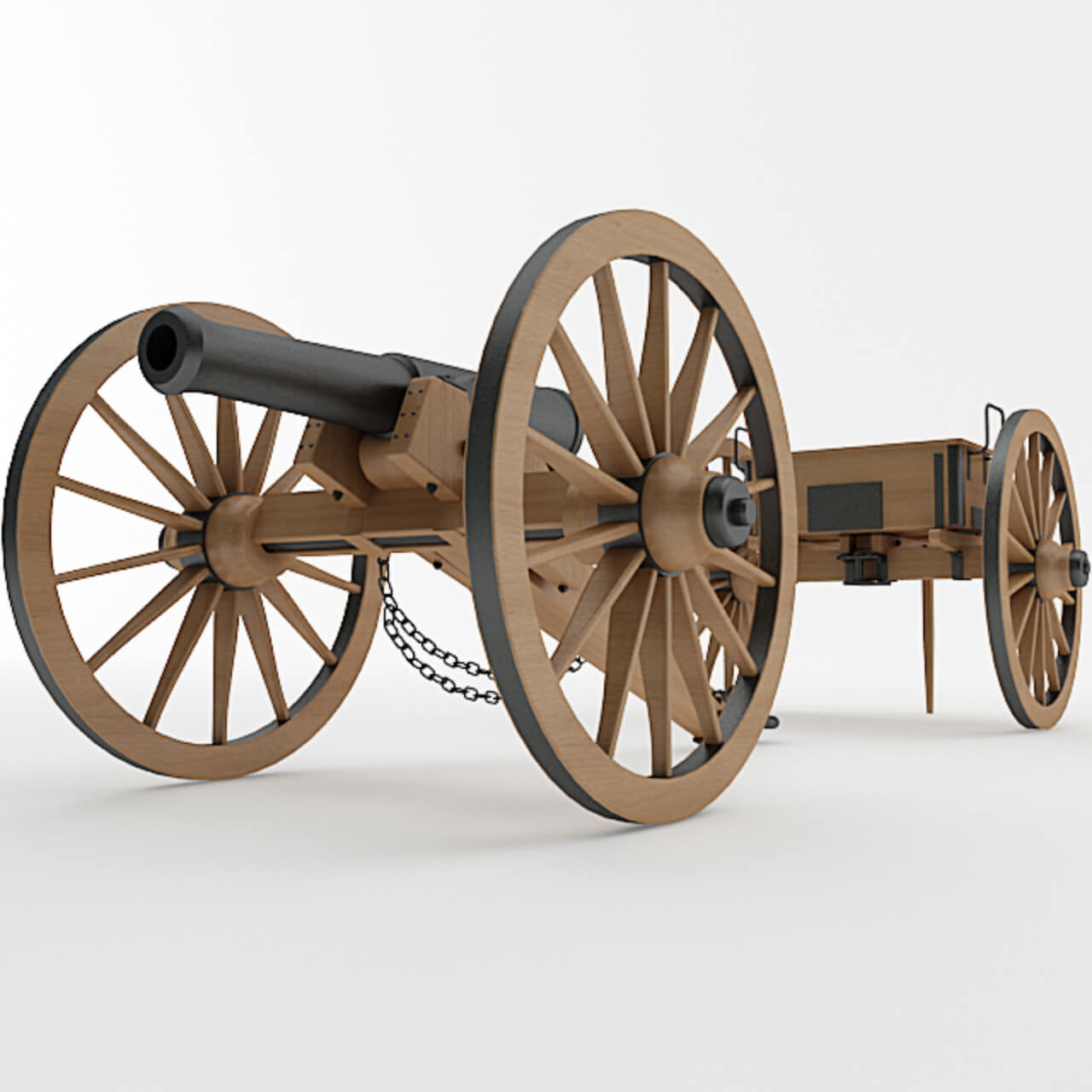 Napoleon M1841 6-Pounder Collection 3D Model by Plutonius3d