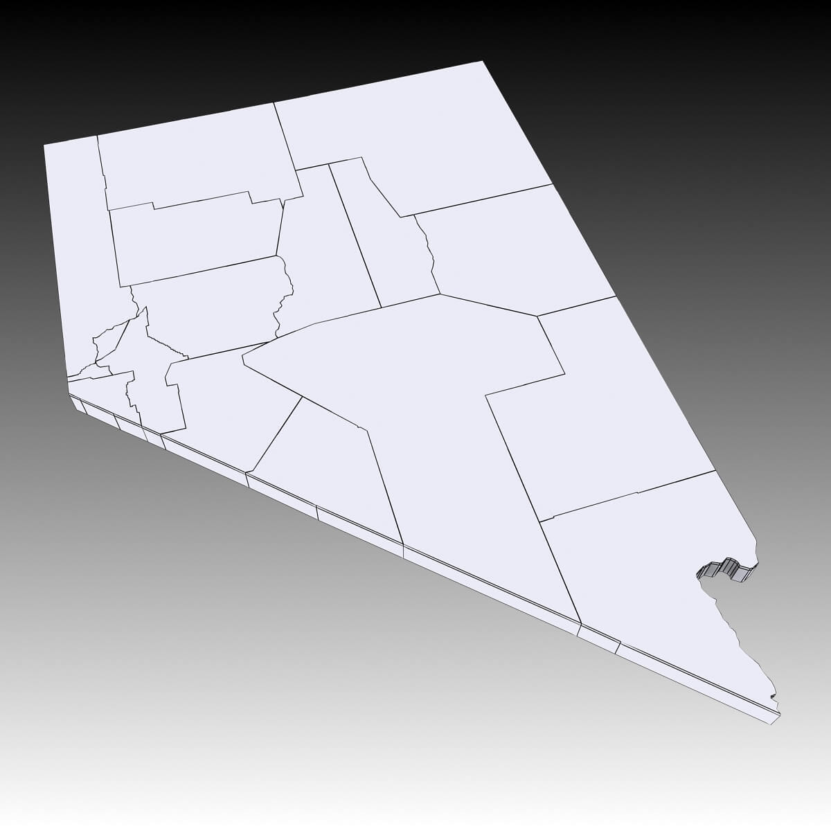Nevada Political Map - 3D Model by Plutonius3d