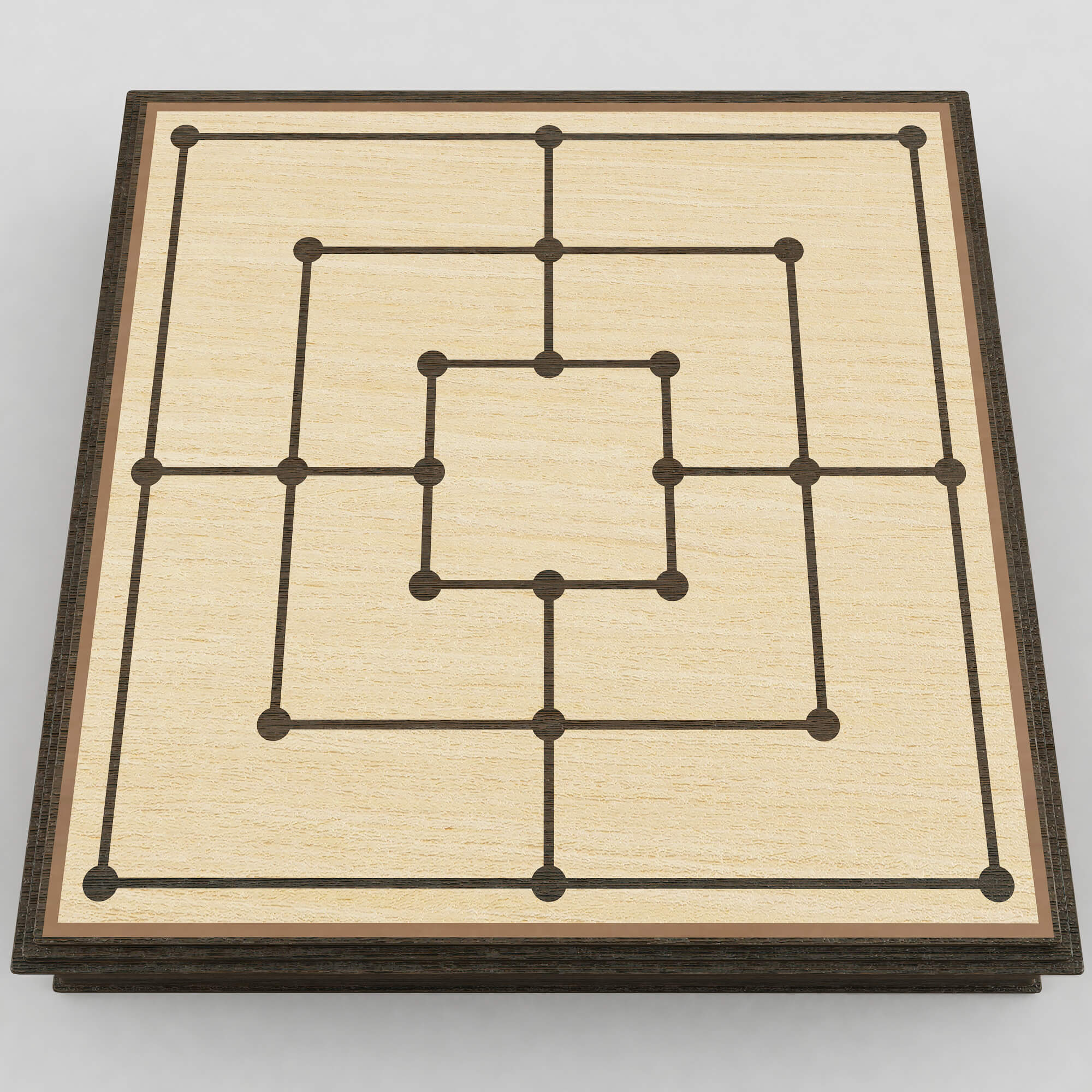 Nine Men's Morris Board Game - 3D Model by Plutonius3d