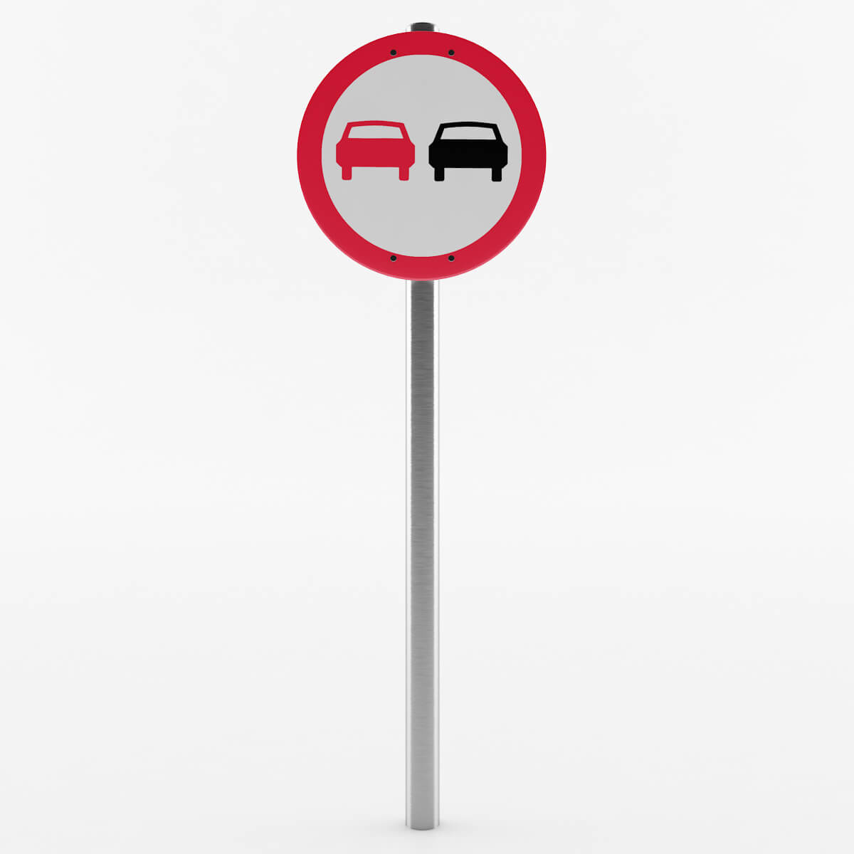 No Passing Sign - 3D Model by Plutonius3d