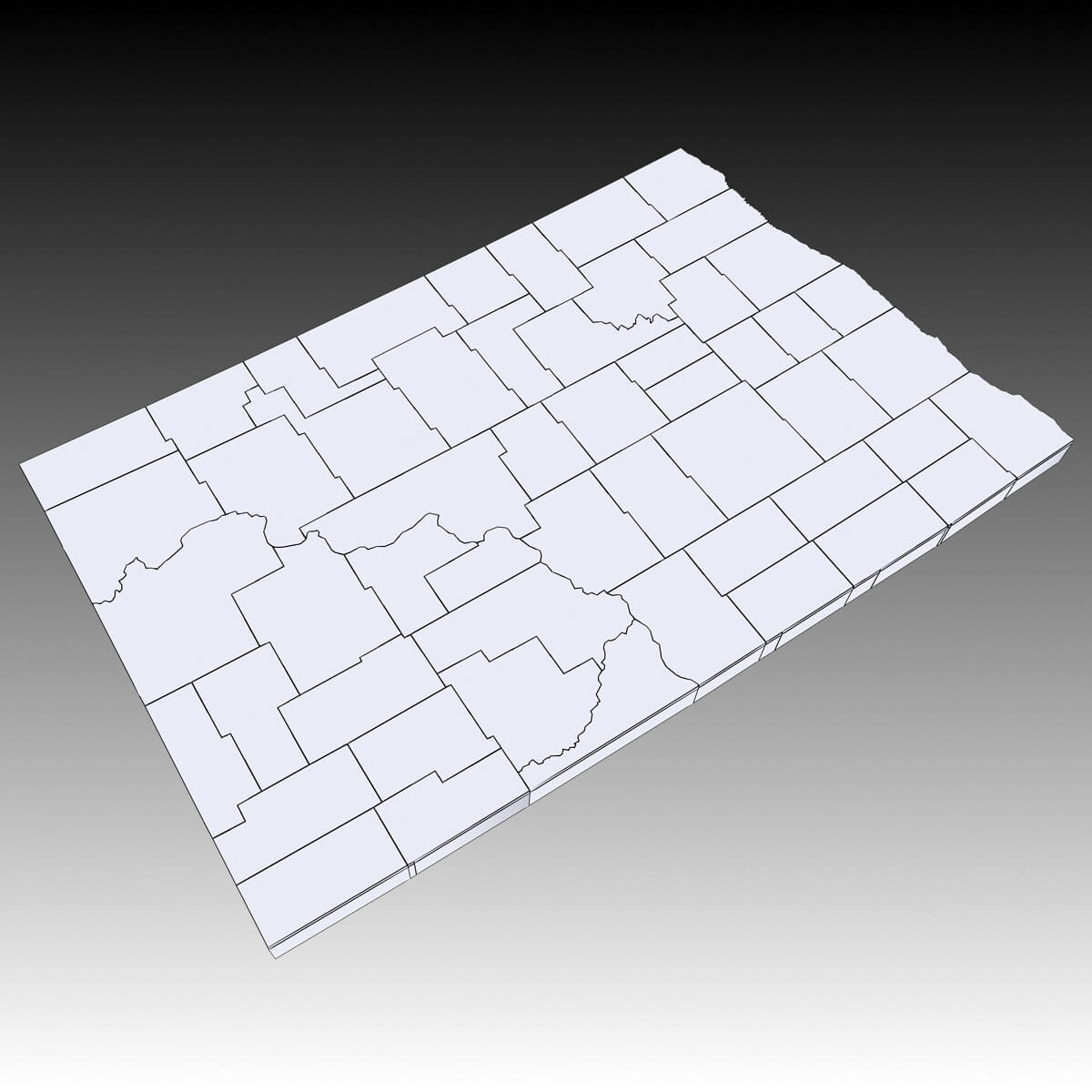 North Dakota Political Map - 3D Model by Plutonius3d