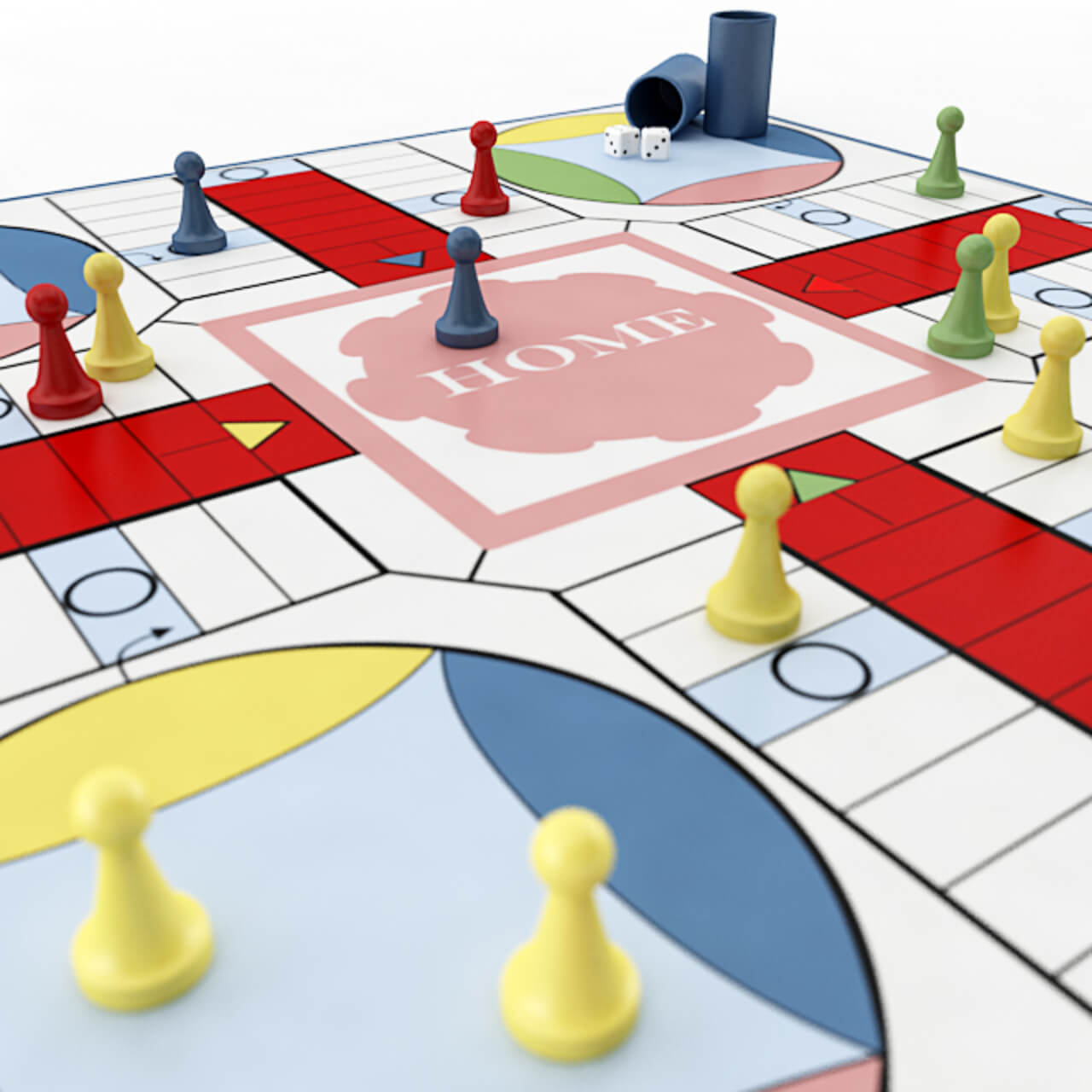 Parcheesi Board Game - 3D Model by Plutonius3d