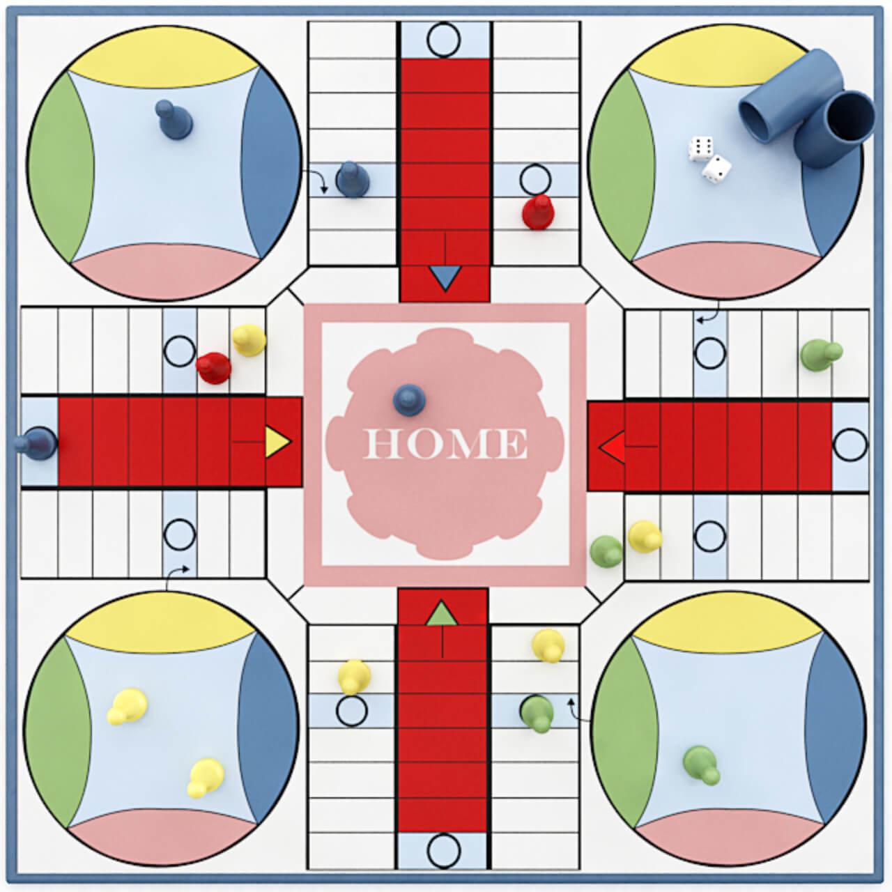 Parcheesi Board Game - 3D Model by Plutonius3d