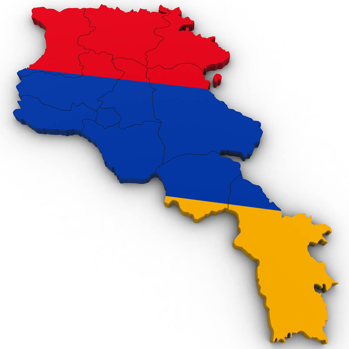 Political Map of Armenia - 3D Model by Plutonius3d