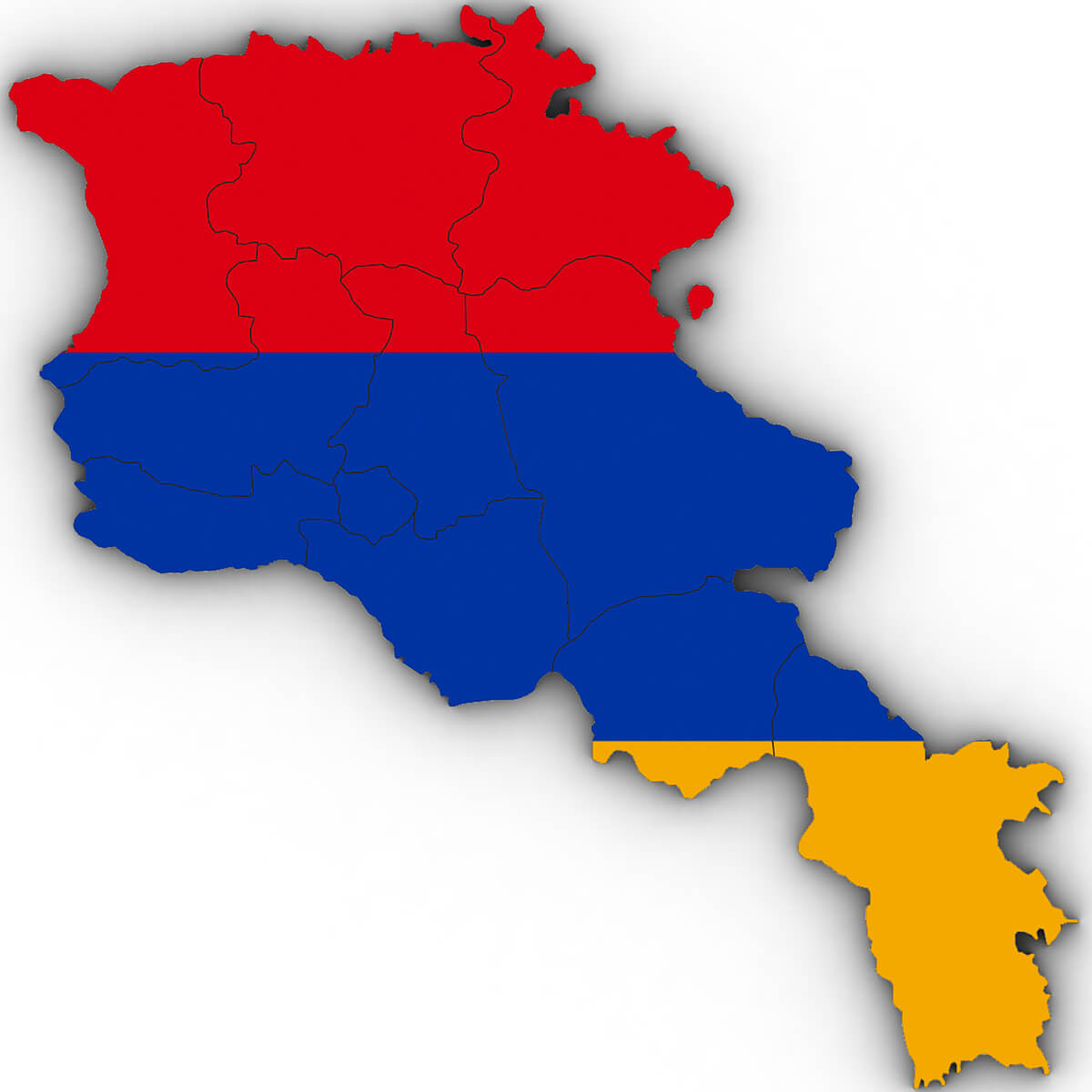 Political Map of Armenia - 3D Model by Plutonius3d