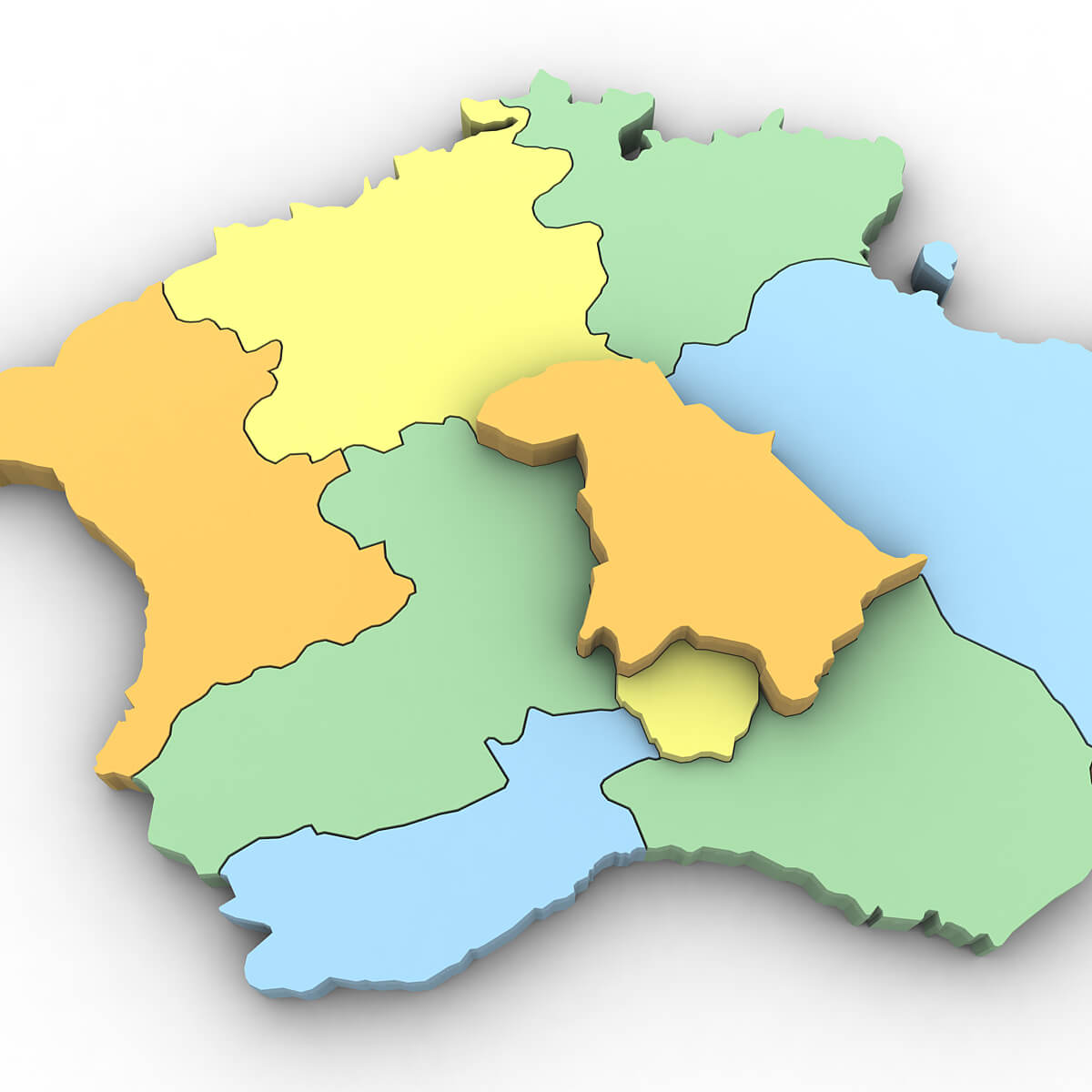 Political Map of Armenia - 3D Model by Plutonius3d