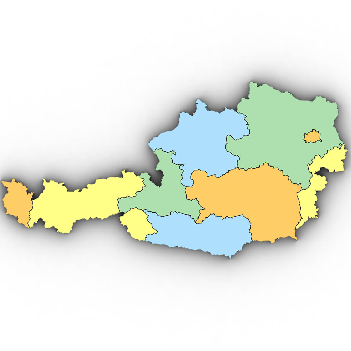 Political Map of Austria - 3D Model by Plutonius3d
