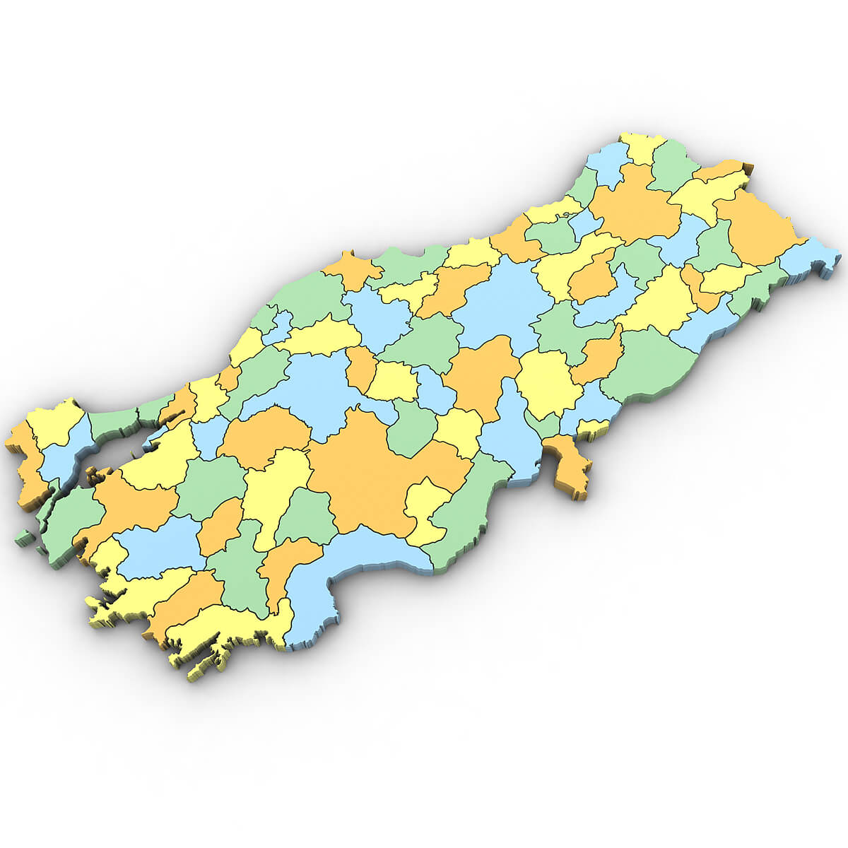 Political Map of Turkey - 3D Model by Plutonius3d