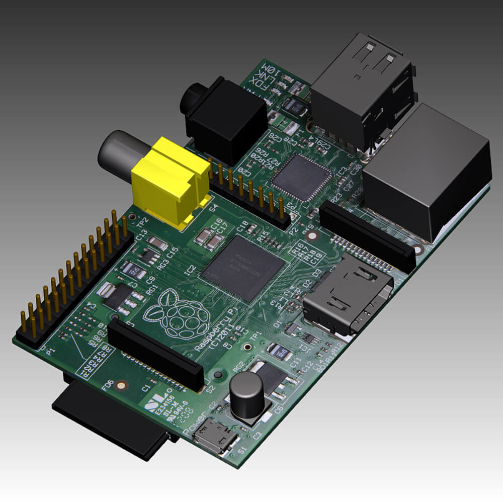 Raspberry Pi Computer - 3D Model by Plutonius3d