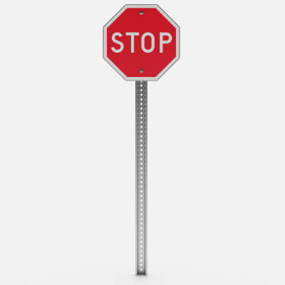 Red Stop Sign - 3D Model by Plutonius3d