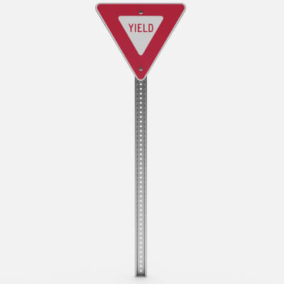Yield Street Sign - 3D Model by Plutonius3d