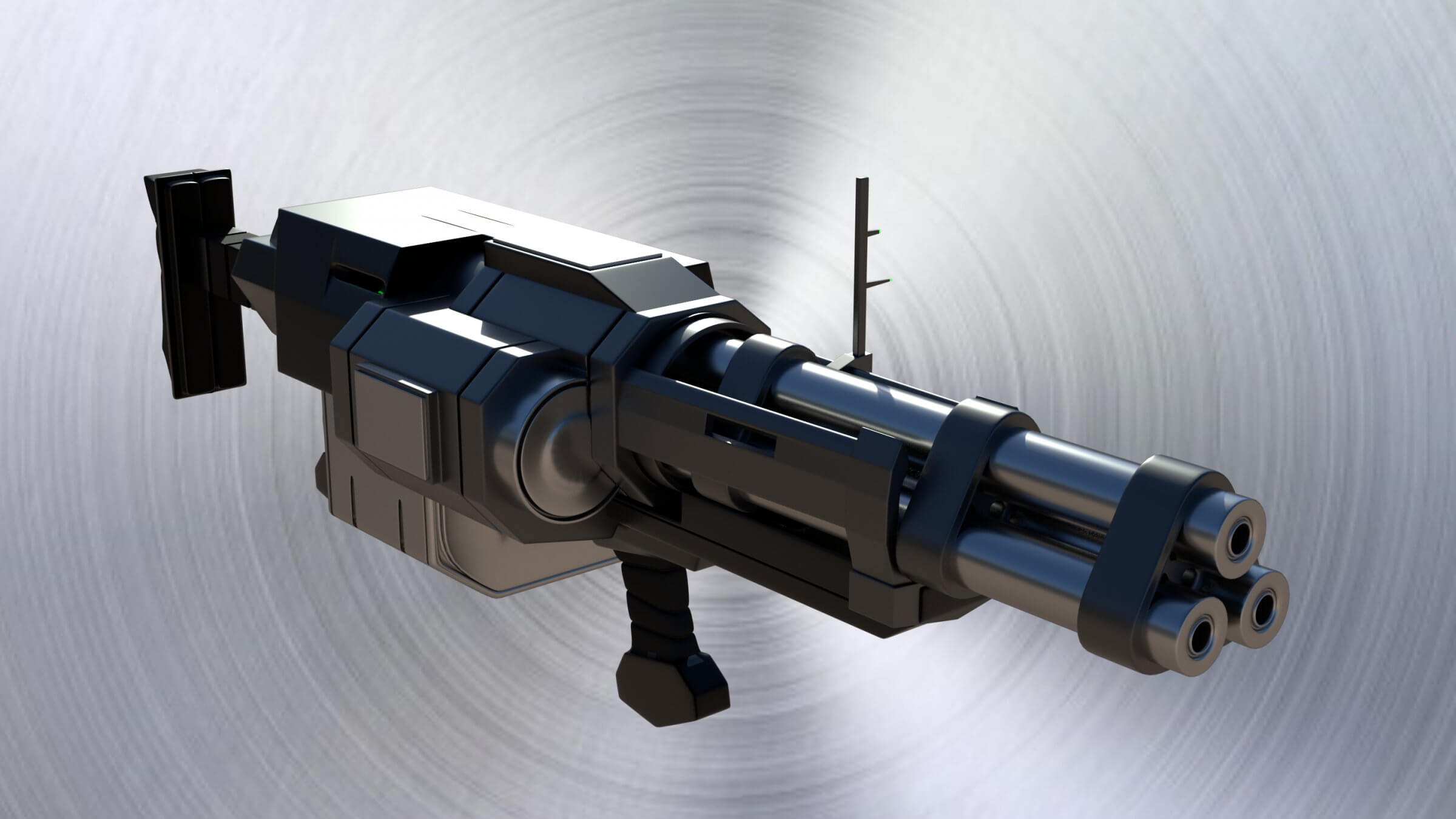 Assault Rifle Minigun - 3D Model by pmilsy