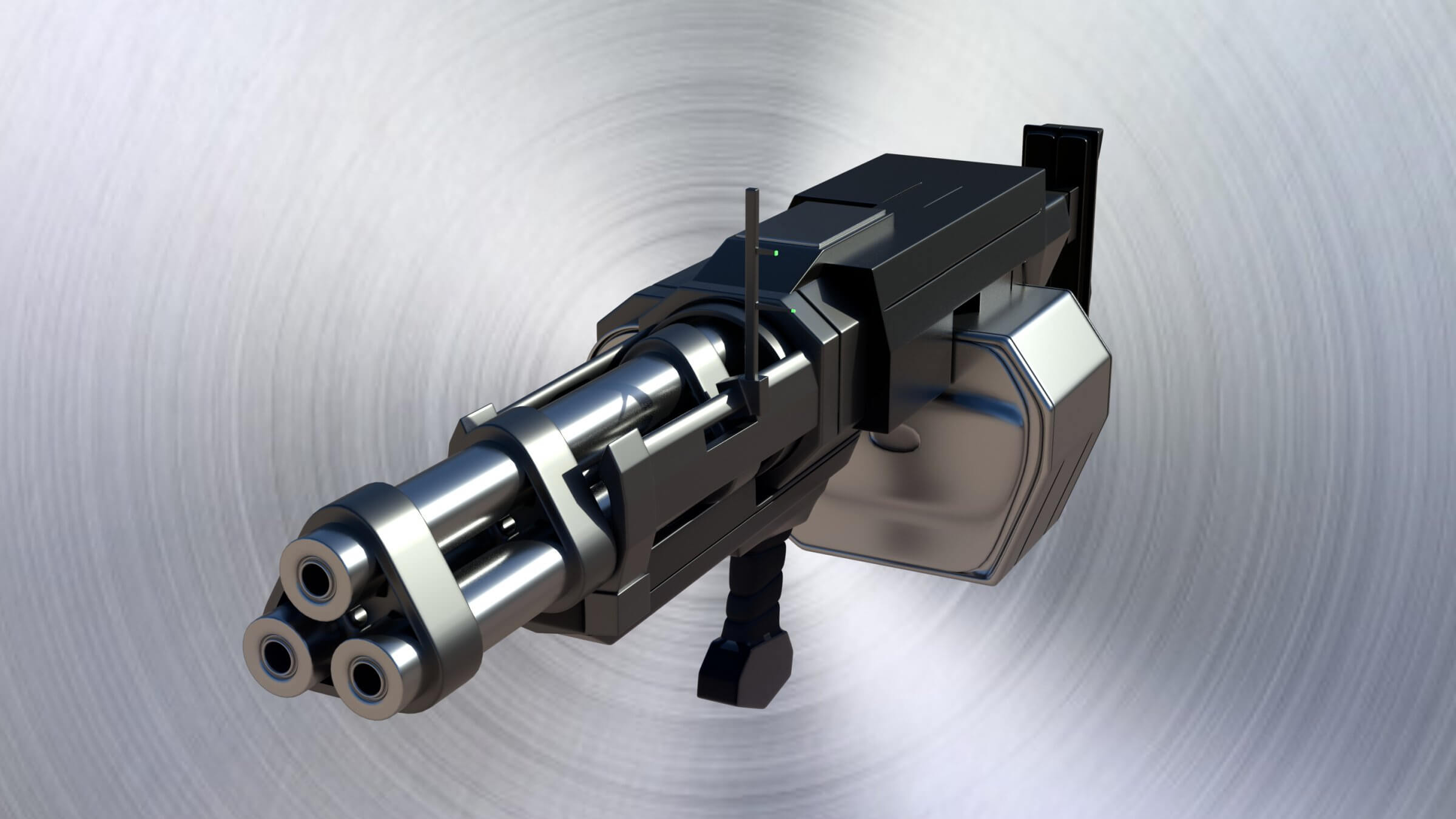 Assault Rifle Minigun - 3D Model by pmilsy