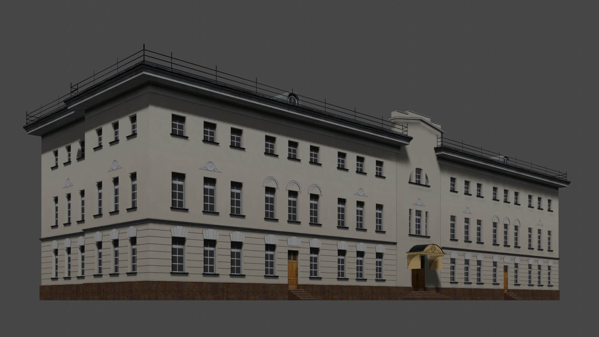 Old Soviet Buildings - 3D Model by Podolskiy