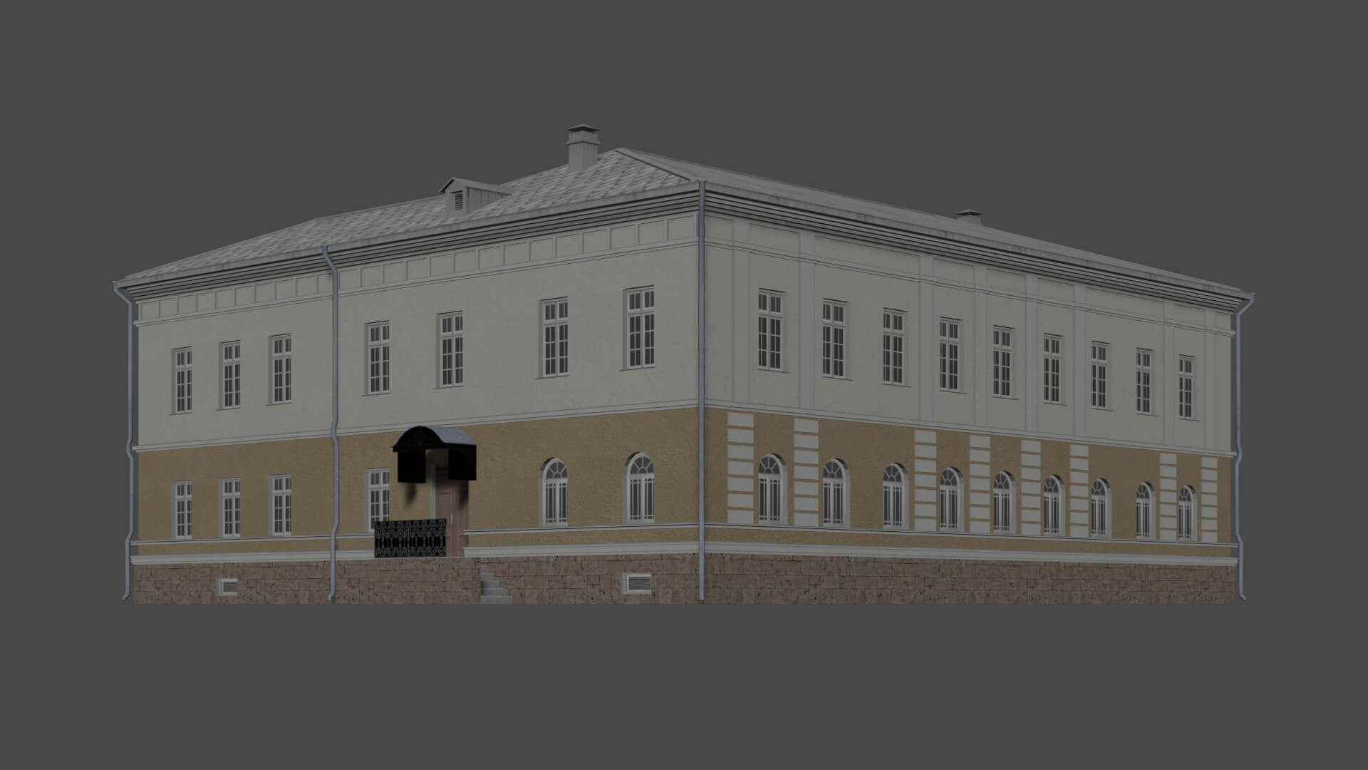 Old Soviet Buildings - 3D Model by Podolskiy